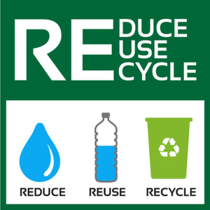 reduce use cycle sticker poster|save earth|save nature| Paper Print ...