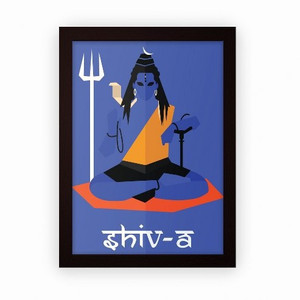 Furious Shiva Art Framed Paper Print - Art & Paintings posters in India ...