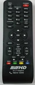 Sun Direct H Remote Controller Sun Direct Set Top Box HD ONLY Remote ...