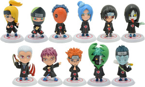OliaDesign Japanese Manga Naruto Akatsuki Action Figures Set Of 11 ...