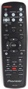 Pioneer RC-4112, 06-R4135E-A002 REMOTE CONTROL OF SBX-N700 SBX-N700 ...