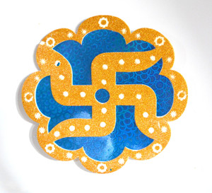 ONRR 22.86 cm Swastik Stickers wall / Floor Sticker /Sticker pack of 2 ...