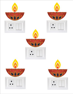 DreamKraft Decorative Multicolour Switch Board Light Board Sticker Pack ...