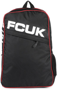 French Connection Unisex Brand Logo Backpack 23 L Laptop Backpack Black ...