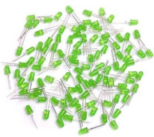 Technical hut 100 Pieces 3mm Green LED For projects Light Electronic ...