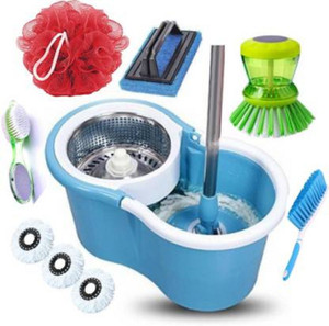 GTE Magic Combo Of Household Cleaning Steel Magic Mop Set Mop, Mop Set ...
