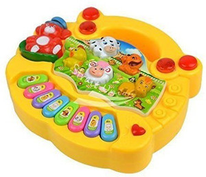 Ishan creation Electrical Farm Animal Sound Keyboard Piano Music Toy ...