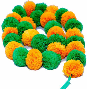 sanumart Artificial Marigold Fluffy Flowers Garlands Phool Mala ...