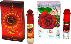 Almas GOLDEN RING and FASLI GULAB Edition fascinating Floral Attar ...