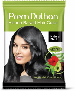 Prem Dulhan Henna Based Natural Black Hair Color 10G (Pack Of 10 ...
