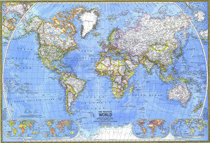 world map Sticker Poster|Maps poster Paper Print - Decorative posters ...
