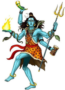 Impression Wall 76 cm Shankar Bhagwan Wall Sticker for Living Room Self ...