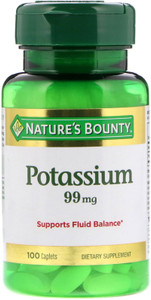 Nature's Bounty Potassium, 99 mg, 100 Caplets Price in India - Buy ...