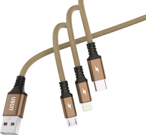 Ubon Micro USB Cable 2 A 1.02 m Copper braiding WR-451 Built-in 3 in 1 ...
