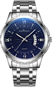 Keep n Touch Silver & WhiteB Premium Looks Date Display Stainless Steel ...