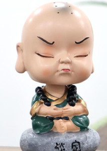 Shoppitara Buddha monk bobble head Decorative Showpiece - 11 cm Price ...