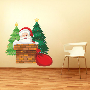 Sticker Hub 60 cm Santa Claus Wall Sticker Self Adhesive Sticker Price ...