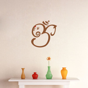 DECOR KAFE 51 cm Lord Ganesha Wall Stickers 51cm x 49cm Self Adhesive ...
