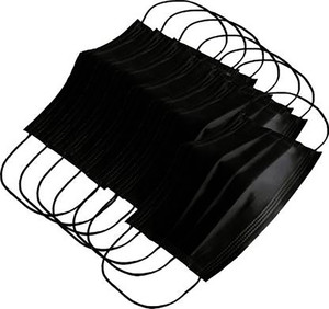 VOCADO Disposable Non Woven Black Face Mask Medical Dental Earloop Anti ...