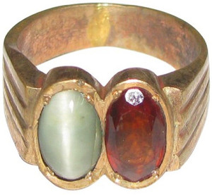 CEYLONMINE cat's eye and gomed ring panchdhatu natural & original ...