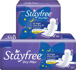 STAYFREE Dry-Max All Nights| All round protection through the night| 2x ...