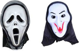 VK MART Scary And Funny Smiley Halloween Ghost Mask For Kids (Pack of 2 ...