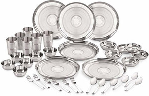 NEELAM Pack of 36 Stainless Steel Diamond Touch Dinner Set 24 Gauge ...