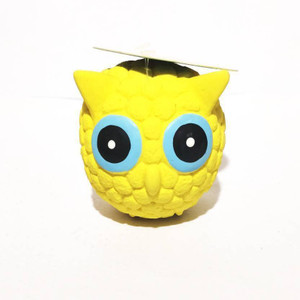 PSK PET MART Latex Cute Squeaky Rubber Owl Shape Toy Rubber Plush Toy ...