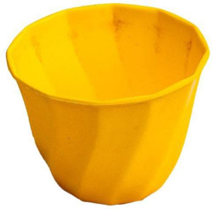 Antier Color (pack of 1, Yellow) Eliza Pot 5 Inches Plant Container Set ...