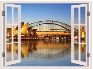 Creatick Studio Sydney Opera House Window Illusion 3D Poster - Nature ...
