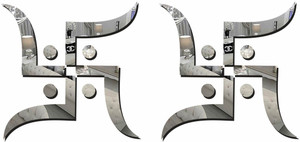 Sticker Hub 12 cm Acrylic Decorative Swastik 3D Acrylic Wall Sticker ...