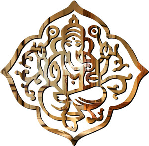 Sticker Hub 25 cm Acrylic 3D Ganesha Acrylic Mirror Wall Sticker Self ...