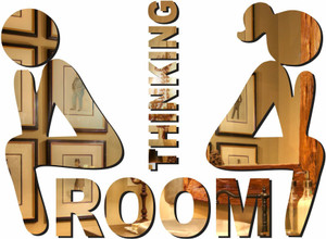 Sticker Hub 22 cm Acrylic "Room Thinking" 3D Acrylic Mirror Wall ...