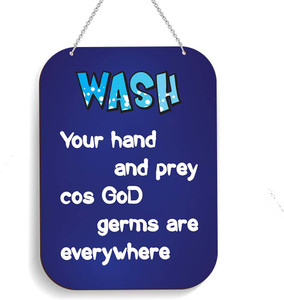 100yellow Wooden Wash Your Hand Name plate For home & office Name Plate ...