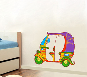 Creatick Studio 55.88 cm Rajasthani Auto rickshaw on famous monument ...