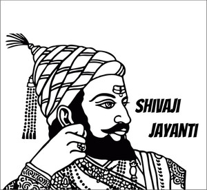 Sticker Hub 60 cm Chhatrapati Shivaji Maharaj Decal Wall Stickers Self ...
