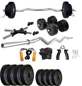 LYCAN 20 kg weight , 3 feet curl rod & dumbbell rods Adjustable ...