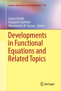 Developments in Functional Equations and Related Topics: Buy ...