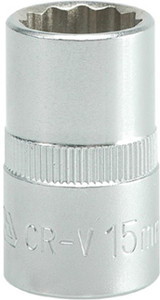 YATO YT-1277 1/2 inch Drive Bihexagonal Chrome Finish Socket with Size ...