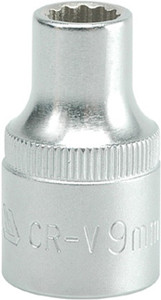 YATO YT-1271 1/2 inch Drive Bihexagonal Chrome Finish Socket with Size ...