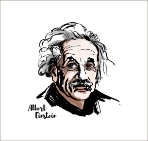 Impression Wall 53 cm Albert Einstein Sticker Self Adhesive Sticker ...