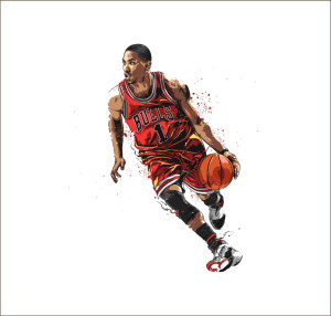 Impression Wall 56 cm Basketball Player Sticker Self Adhesive Sticker ...
