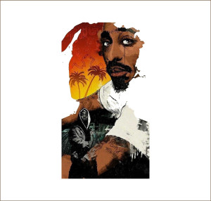 Impression Wall 56 cm Tupac Sticker Self Adhesive Sticker Price in ...