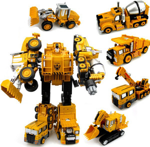 ALLAMWAR 5 in 1 Transformer Construction Automobile car Set - 5 in 1 ...