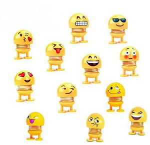 Goodluck Investment Cute Emoji Bobble Head Smiley Spring Doll - Cute ...