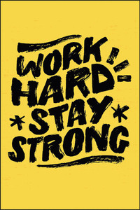 Work Hard Stay Strong| HD Motivational Wall Poster | Inspirational ...