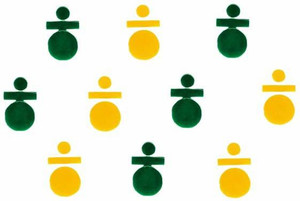 Comet Busters Traditional Green and Yellow Bindi Forehead Green, Yellow ...