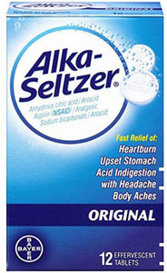 Alka-Seltzer Effervescent Headache Acid Indigestion Tablets Capsules ...