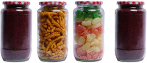 Radha Krishna Enterprise Glass Grocery Container - 1000 ml Price in ...