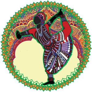 god & god's 51 cm Kathak Dancer 465 Self Adhesive Sticker Price in ...